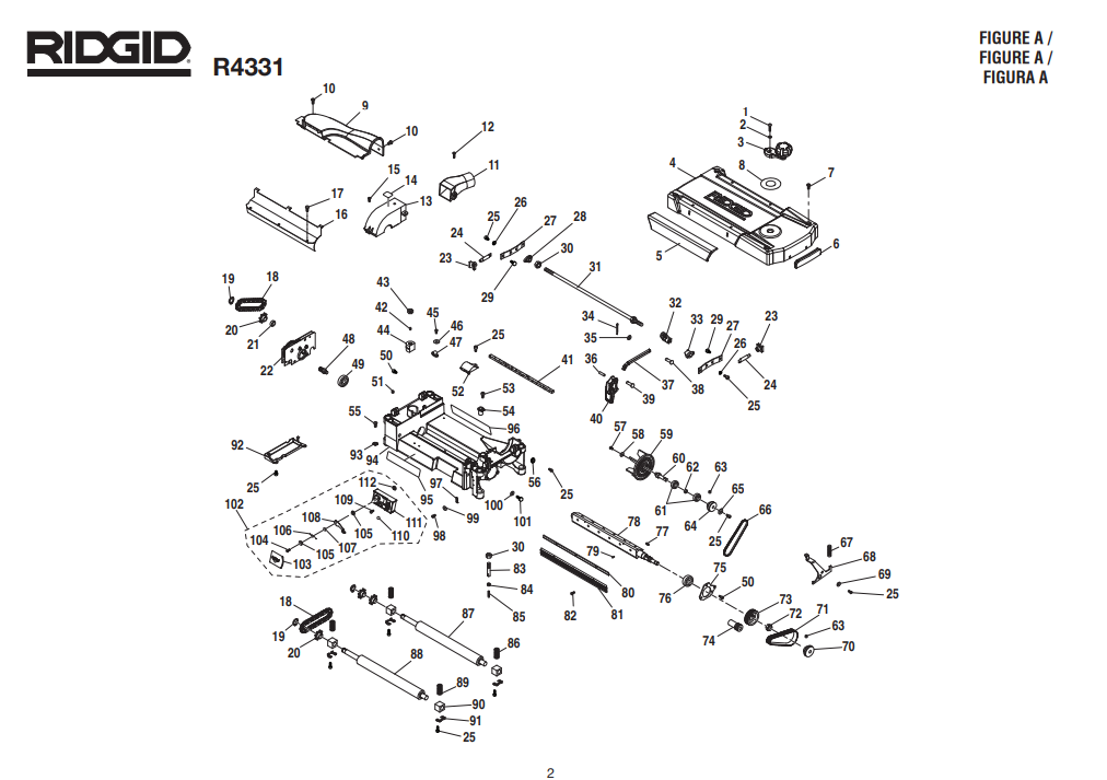 R4331 Manual for Ridgid Thickness Planner — DR Mower Parts