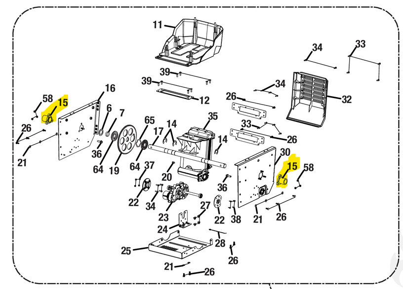 615154001 Ryobi AXLE Bushing — DR Mower Parts