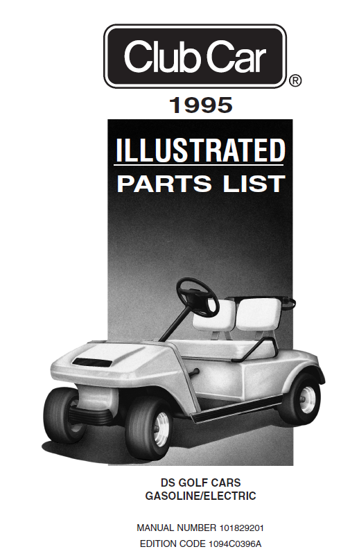 Parts Manual for Club Car DS Golf Cart 1995 — DR Mower Parts