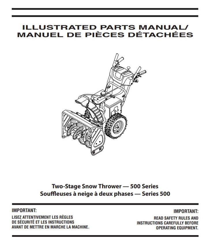 C459-52415 Parts List for Craftsman Two-Stage Snow Thrower — DR Mower Parts