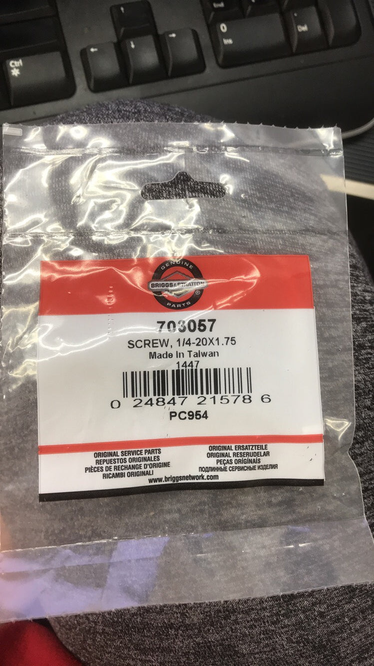 703057 Craftsman Murray Snowblower Shear Pin SCREW — DR Mower Parts